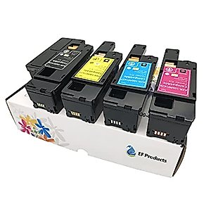 EF Products Replacement Toner Cartridge for Xerox Phaser 6000 6010 Workcentre 6015 ( Black 106R01630, Yellow 106R01629, Magenta 106R01628, Cyan 106R01627, 4-Pack)