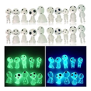 Oismys Glow in Dark Tree Elves Fairy 20Pcs Luminous Ghost Micro Landscape Accessories Garden Decoration Outdoor Patio Lawn Yard Fish Tank Potted Plants Kit