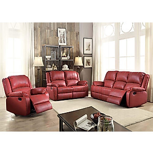 Acme Zuriel Rocker Recliner in Red PU