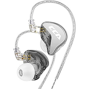 CCA CRA in Ear Monitor Headphones,1DD Driver in-Ear HiFi IEM Earphones Super Bass Earbuds Wired,Clear Sound Noise Cancelling Headphones with 2Pin IEM Cable for Singers Musician DJ Church (Transparent)
