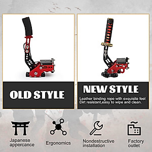 YESHMA 64 Bit USB Katana Handbrake Samurai Sword PC Handbrake & Non-Contact Plus Hall Sensor Compatible With G25/27/29/920 T500 T300,Professional Gaming Peripherals using for Racing Games(15cm Black&Red without Clamp)