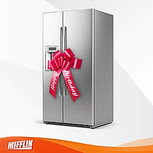 MIFFLIN-USA Happy Birthday Bow, Giant Car Bow (Red, 30 inch) Big Gift Bow, Giant Bow for Car, Birthday Bow, Huge Car Bow, Car Bows, Big Red Bow, Bow for Gifts, Birthday Bow for Cars, Gift Wrapping