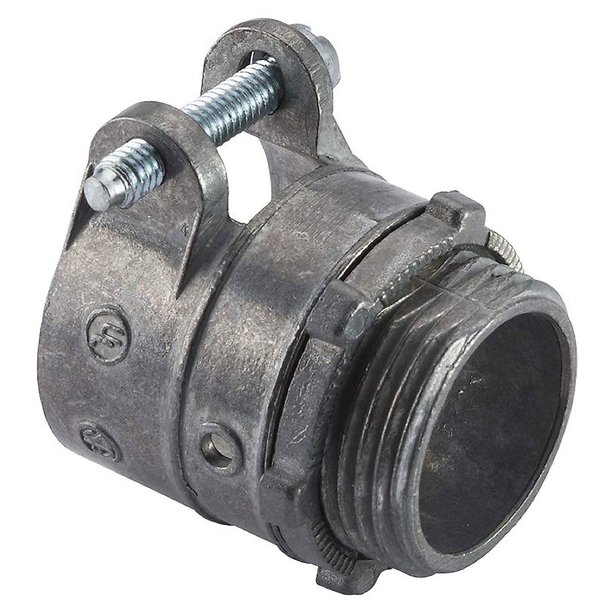 Halex – ½ Inch Flexible Metal Conduit (FMC) Squeeze Connector – 04205B – 25 Per Pack – Silver