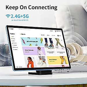 Haofy Tablet PC, 10.0 Inch 1920x1200 IPS HD Tablet Octa Core Processor 4GLTE 5GWiF US Plug 100-240V for Office (Blue)