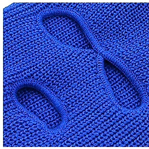 Ireland Ski Mask 4 Leaf Clover Embroidered Three Hole Mask St Patrick's Day Face Cover Shamrock Knitted Balaclava Warm Hat (Black)