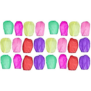 YARNOW 24pcs Floating Colored Memorial Blessing and to Multicolored Release Fashion Wedding Lanterns Lantern Traditional Party Celebration in Festival Garden Wishing Ornament New