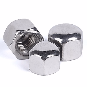 Dome Cap Nuts,Acorn Thread Hex Cap, DIN917 M3 M4 M5 M6 M8 M10 M12 M14 M16 M20 hex Acorn Nuts 304 Stainless Steel Short Head Cap nut-M16 2PCS (Size : M8 5PCS)