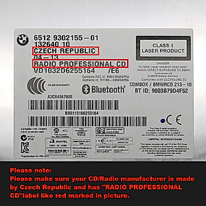 Display Compatible with BMW E90 E91 E92 Mini Cooper Professional CD Unit 2007-2014 Not Alpine Version