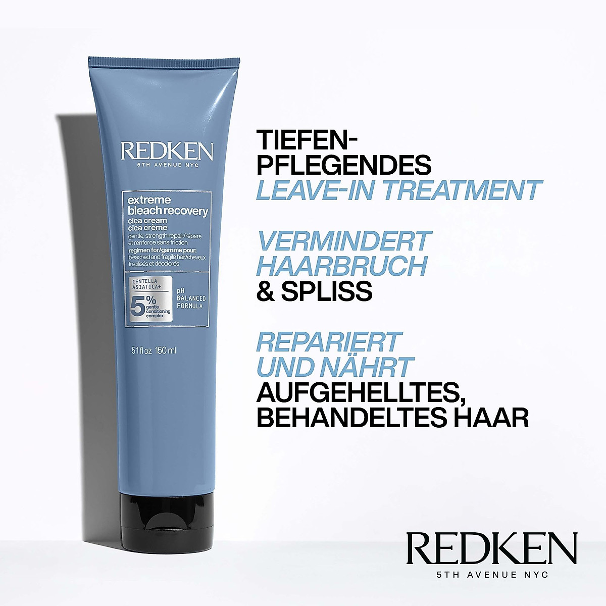 Redken Extreme Bleach Recovery Cica Cream For Bleached Hair - Moisturizes and Reduces Hair Breakage With Cica