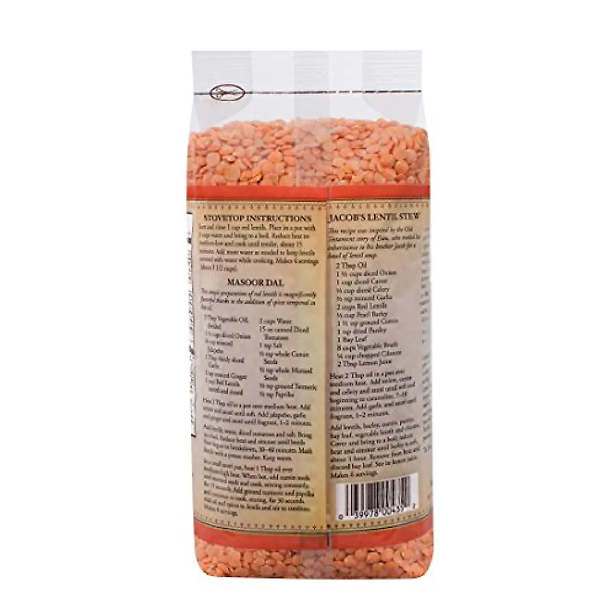 Bob's Red Mill Red Lentil Beans, 27 Oz (4 Pack)