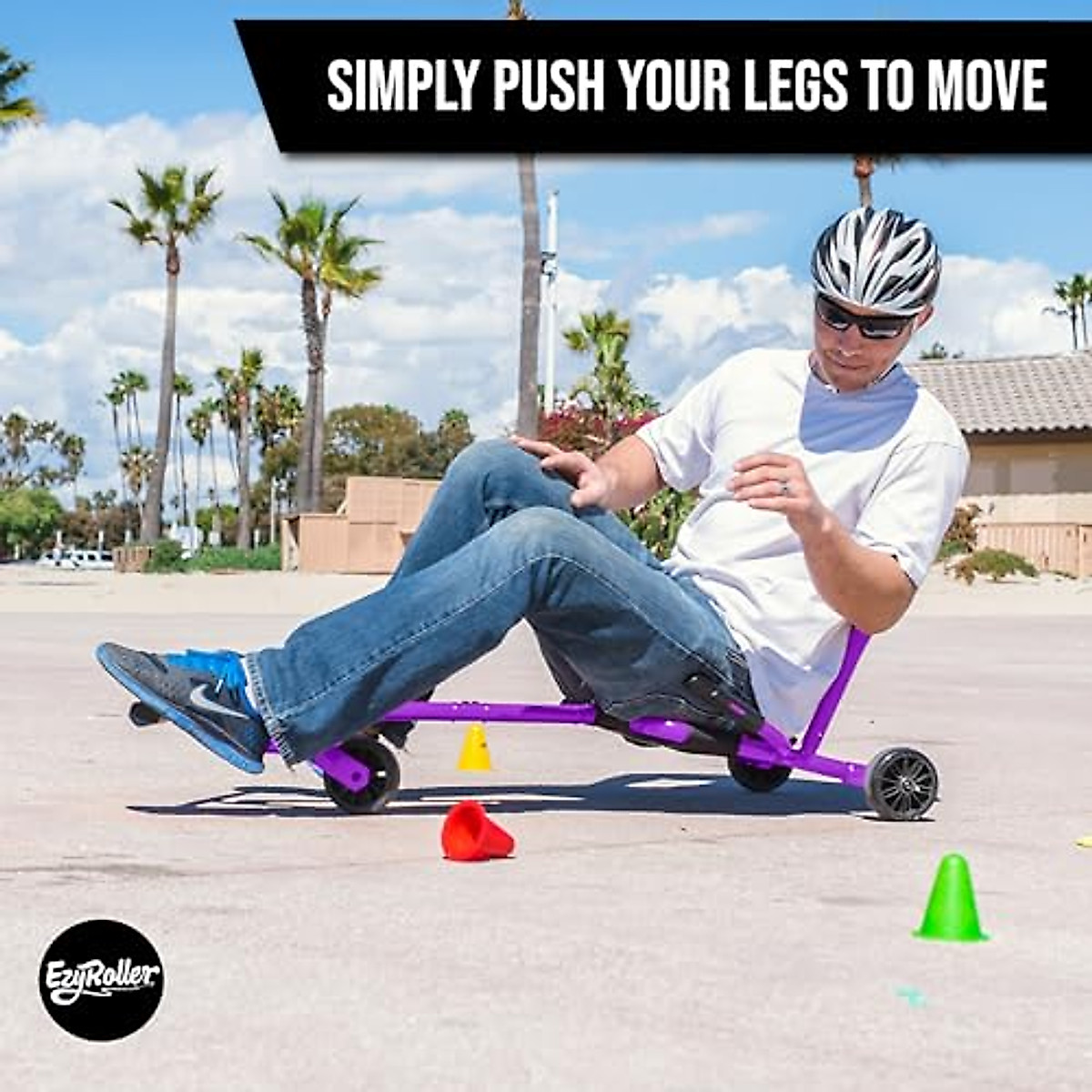 EzyRoller New Pro-X Ride On Toy for Kids and Adults - Purple