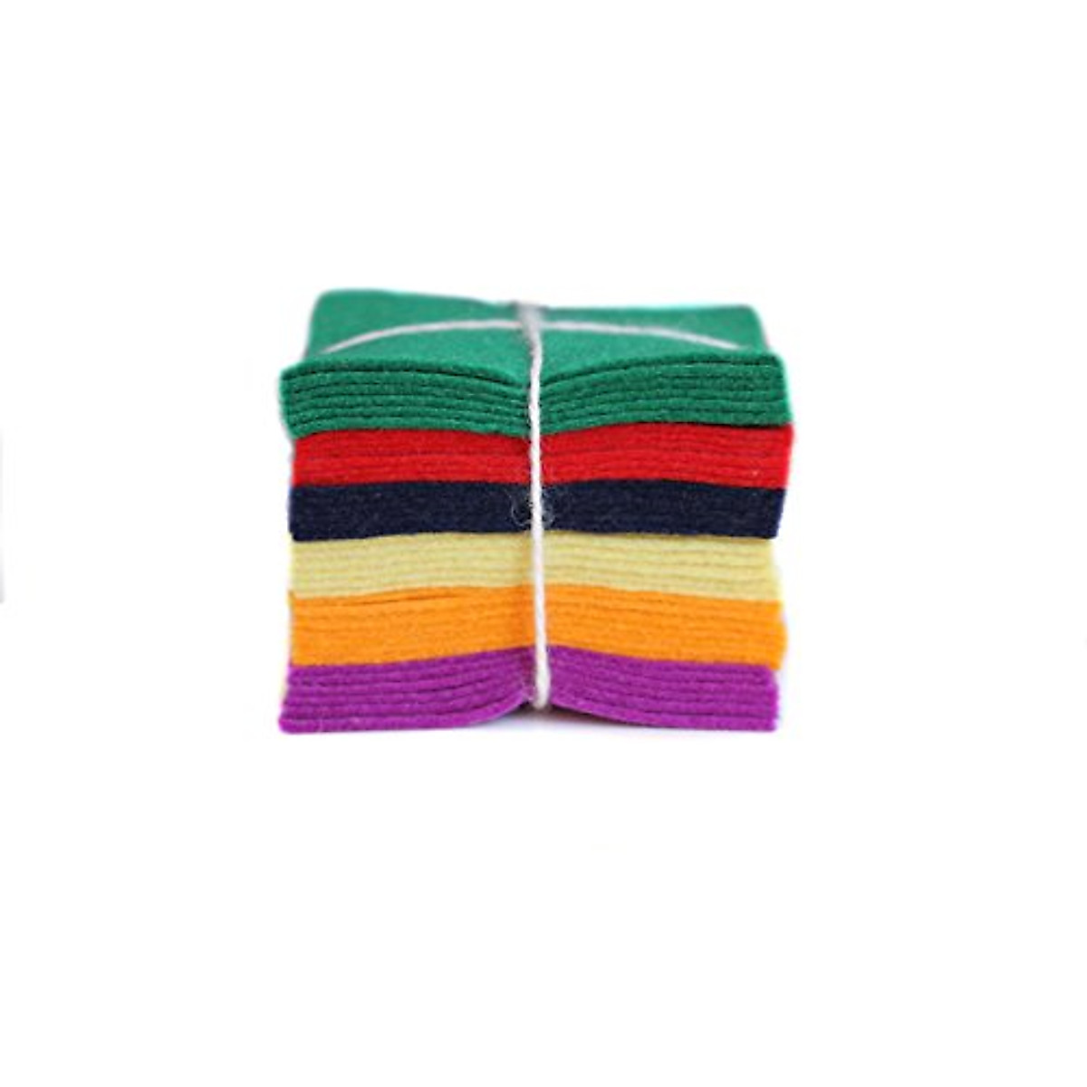 100% Wool Charm Pack from National Nonwovens 36-5" Squares Classic Colors