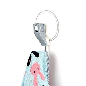 fublousRR5u Kitchen Hook Wide Application Reusable Suction Cup Hanger Easy Installation Wall-Mounted Reliable Lightweight White