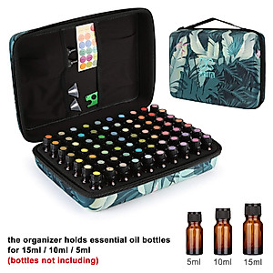 FITNATE Essential Oil Storage, 70 Bottles Essential Oil Case, Holding 5/10/15 ml Bottles