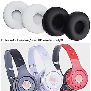 Solo Wireless Headphones Earpads Replacement Ear Cushions Compatible with Beats by Dr. Dre Solo1.0 Solo HD Wireless Headphones (Black)