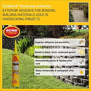 Sika Sikabond - Hardscape Adhesive - Gray - Durable and Flexible Outdoor Adhesive - for Landscape Projects - Exterior use - 10.1 fl oz