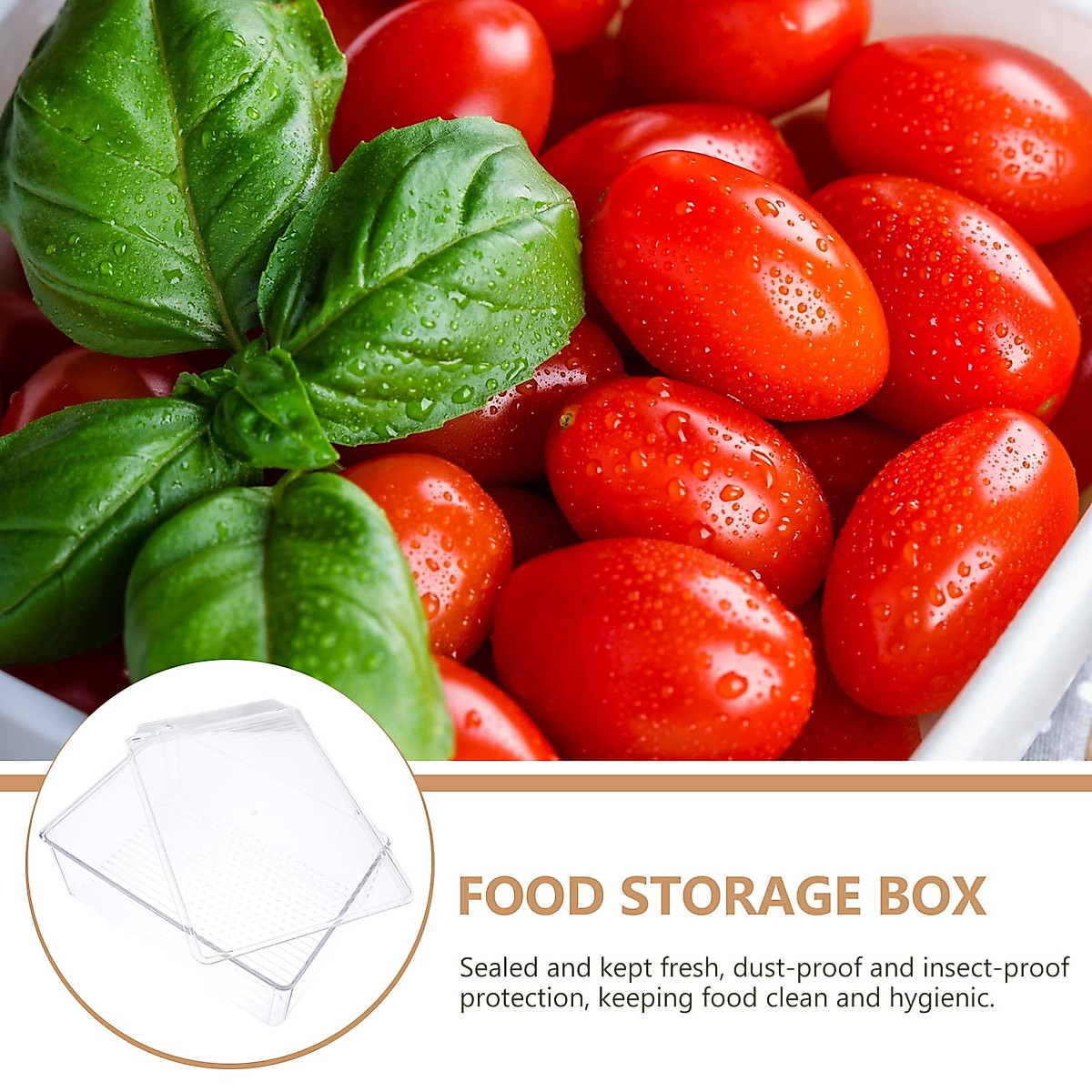 FOMIYES 1pc Refrigerator Storage Box Fridge Organizer Clear Plastic Storage Bins Fruit Container Desk Fridge Cabinet Kitchen Fridge Food Container Fruit Box The Pet With Cover