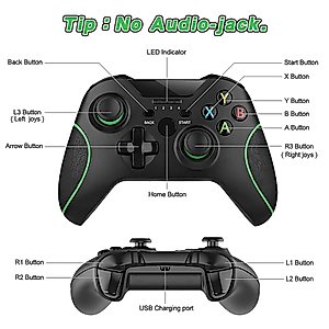 Wireless Controller for Xbox One,2.4GHZ Gamepad Controller Compatible with Xbox One/One S/One X/One Series X/S/Elite/PC Windows 7/8/10,with Built-in Dual Vibration