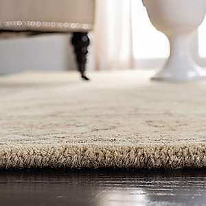 SAFAVIEH Wyndham Collection 8' x 10' Light Gold / Light Gold WYD205A Handmade Modern Premium Wool Area Rug