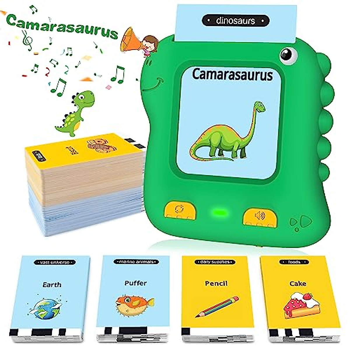 Toddler Toys for 2 3 4 5 Year Old Boys Girls, Richgv Pocket Speech Flash Cards Dinosaur Toys 2 Year Old Boy Girl Birthday Gifts Preschool Speech Development Toys Autism Sensory Toys Travel Essentials