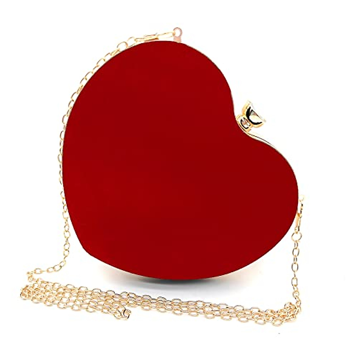 Lytosmoo Women Heart Shaped Handbag Wedding Party Evening Bag Mini Clutch Chain Purse Cocktail Prom Evening Tote