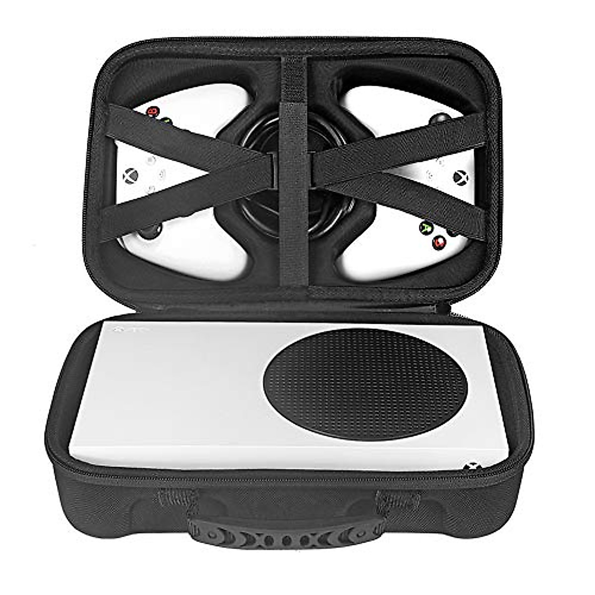 Pinson Hard Carrying Case for Xbox Series S Game Console and Wireless Controllers Accessories Protective Cover Storage Travel Bag