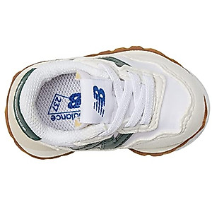 New Balance Kids 237 Bungee Sneaker, NIMBUS CLOUD/NIGHTWATCH GREEN, 8.5 M Toddler (1-4 Years)
