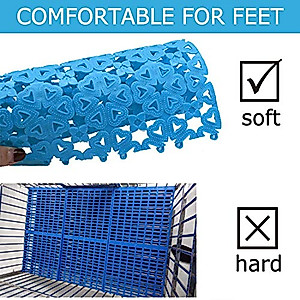 Rabbit Cage Mat Floor Plastic Mats Feet Pads for Pet Cats Dogs Bunny Hamster Rat Chinchilla Guinea Pig (8 Pack)