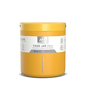 Hydrapeak 25oz Stainless Steel Vacuum Insulated Thermos Food Jar | Kids Thermos for Hot Food and Cold Food, Wide Mouth Leak-Proof Soup Thermos for Adults, 10 Hours Hot and 16 Hours Cold (Tangerine)