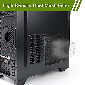 120mm 140mm PC Fan Dust Filter Magnetic Frame Computer Fan Grills Black Dust Mesh PC Cooler Filter Screen Dustproof Case Covers 5 Pack (120 * 120mm)