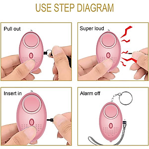 Emergency Personal Alarm, 3 Pack 140DB Personal Siren with LED Lights, Personal Panic Alarm for Men, Women, Children, Elderly Emergency Security Alarm, Self Defense Electronic Device