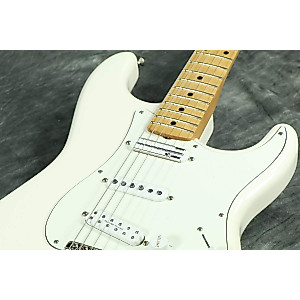 Fender EOB Stratocaster Electric Guitar, Olympic White, Maple Fingerboard