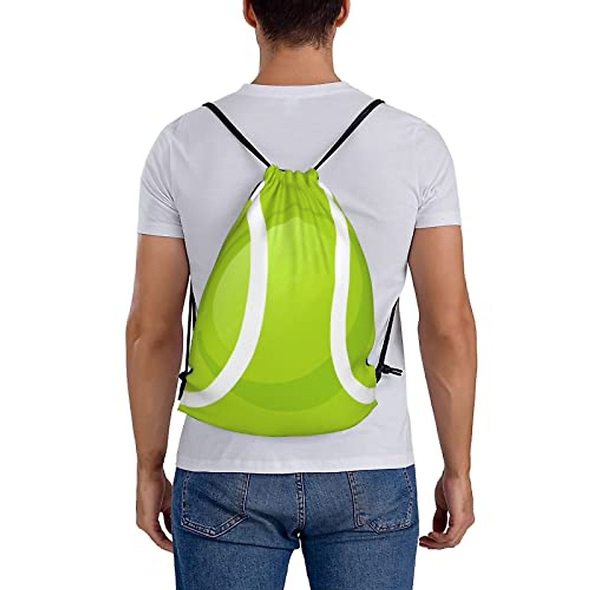 YOPIGOT Tennis Drawstring Bag Tennis String Bag Waterproof Light Durable Gym Sports Yoga Beach Sackpack For Men Women