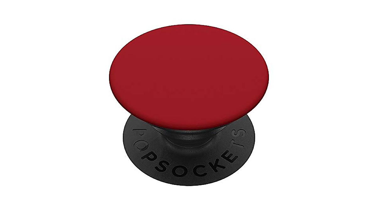 Simple Solid Color Red PopSocket Swappable PopGrip - Versatile & Stylish