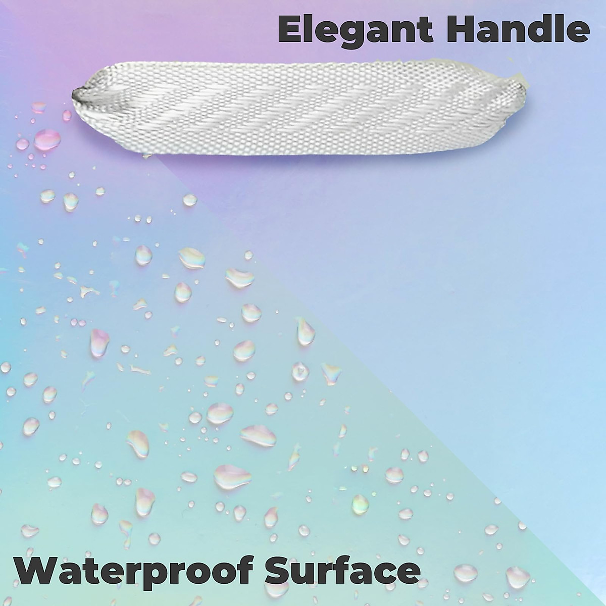 UnicoPak Iridescent Gift Bags, 30 Pcs Small Size 6x3.2x8 Inch Cardboard Paper with Waterproof Glossy Finish, Party Favor Bags for Birthday, Wedding, Bridal Shower