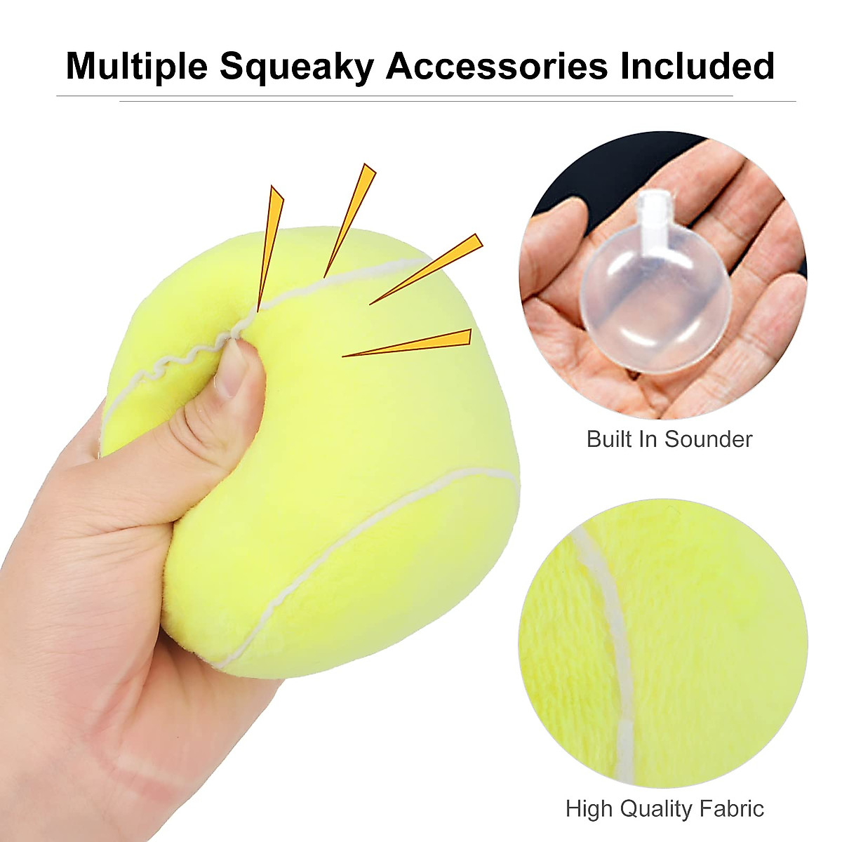 Interactive Dog Balls, 2 Pack Plush Squeaky Dog Toys Balls for Dogs, Football Rugby Dog Toy Ball Indoor Outdoor Sports Stuffed Puppy Toy for Small Medium Dog(Football+Rugby)