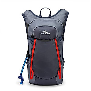 High Sierra Hydrahike 2.0 Hydration Backpack with 2L Reservoir, for Hiking, Biking, Camping, Traveling, Grey Blue, 8L
