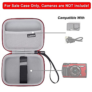 RLSOCO Hard Case for Digital Camera OMSYSTEM Tough TG-7/TG-6/TG-5/TG-4 Waterproof Camera/AbergBest 21 Mega/Canon PowerShot ELPH 190 /Sony DSCW830/Sony DSCW800 / Kodak Pixpro Digital Camera and more