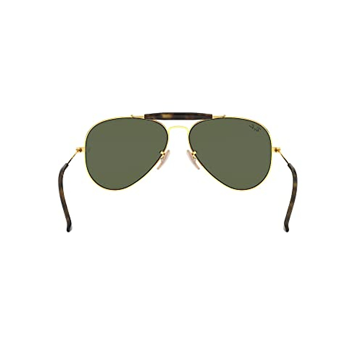 Ray-Ban RB3029 Outdoorsman II Aviator Sunglasses, Gold/G-15 Green, 62 mm