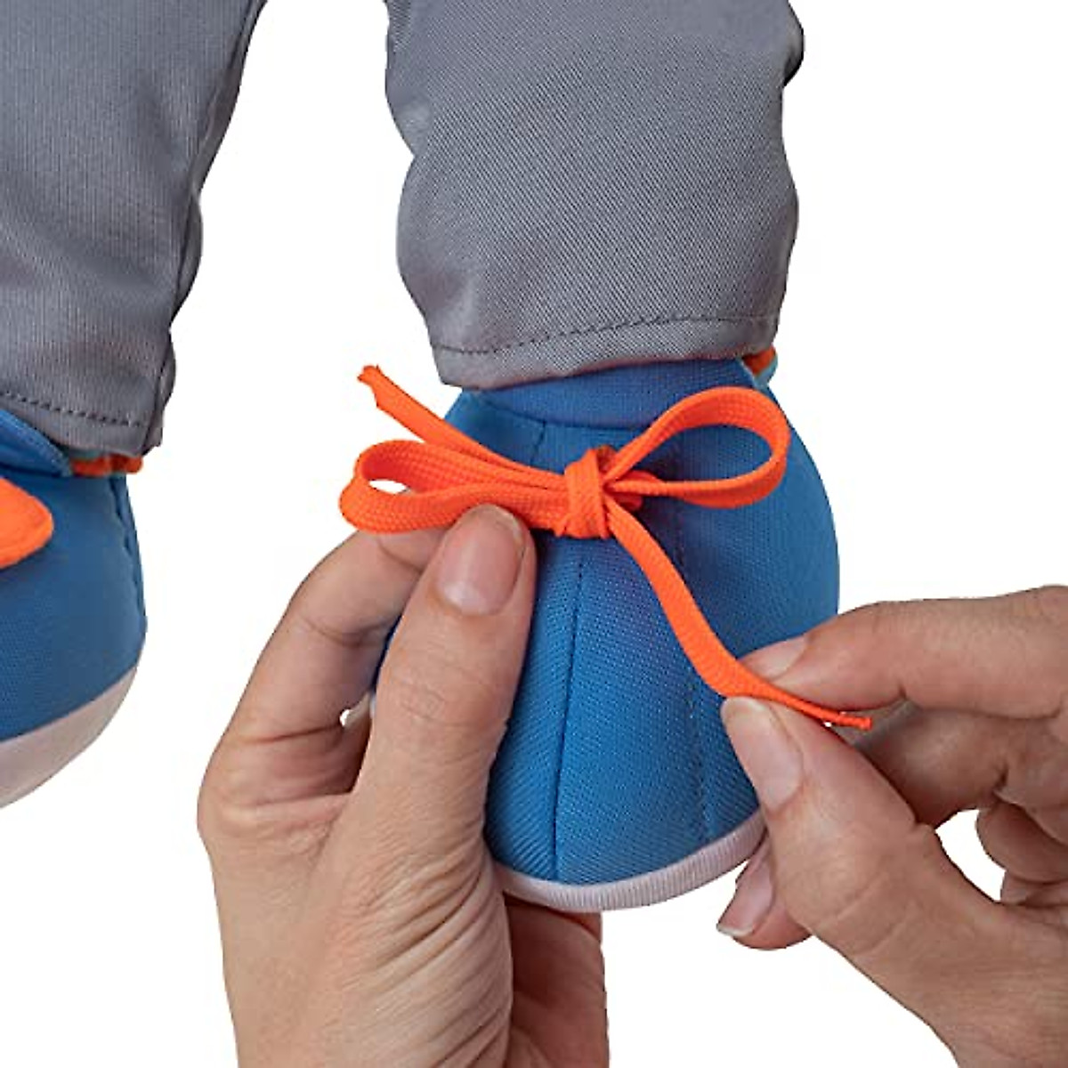 Blippi Get Ready and Play Plush - 20-inch Dress Up Plush with Sounds, Teaches Children to Tie Shoes, Button Shirts, Snap Suspenders, Zip Vest-Jacket, Roll Sleeves and Socks and More - Amazon Exclusive