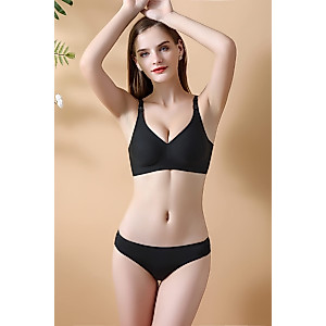 Mombucks Smooth Nursing Bras for Breastfeeding,Seamless Ultra Comfort Maternity Bra,Natural Shape, Pregnancy Sleep Bralette with Extra Bra Extender,Adjustable Breast Pump Bra