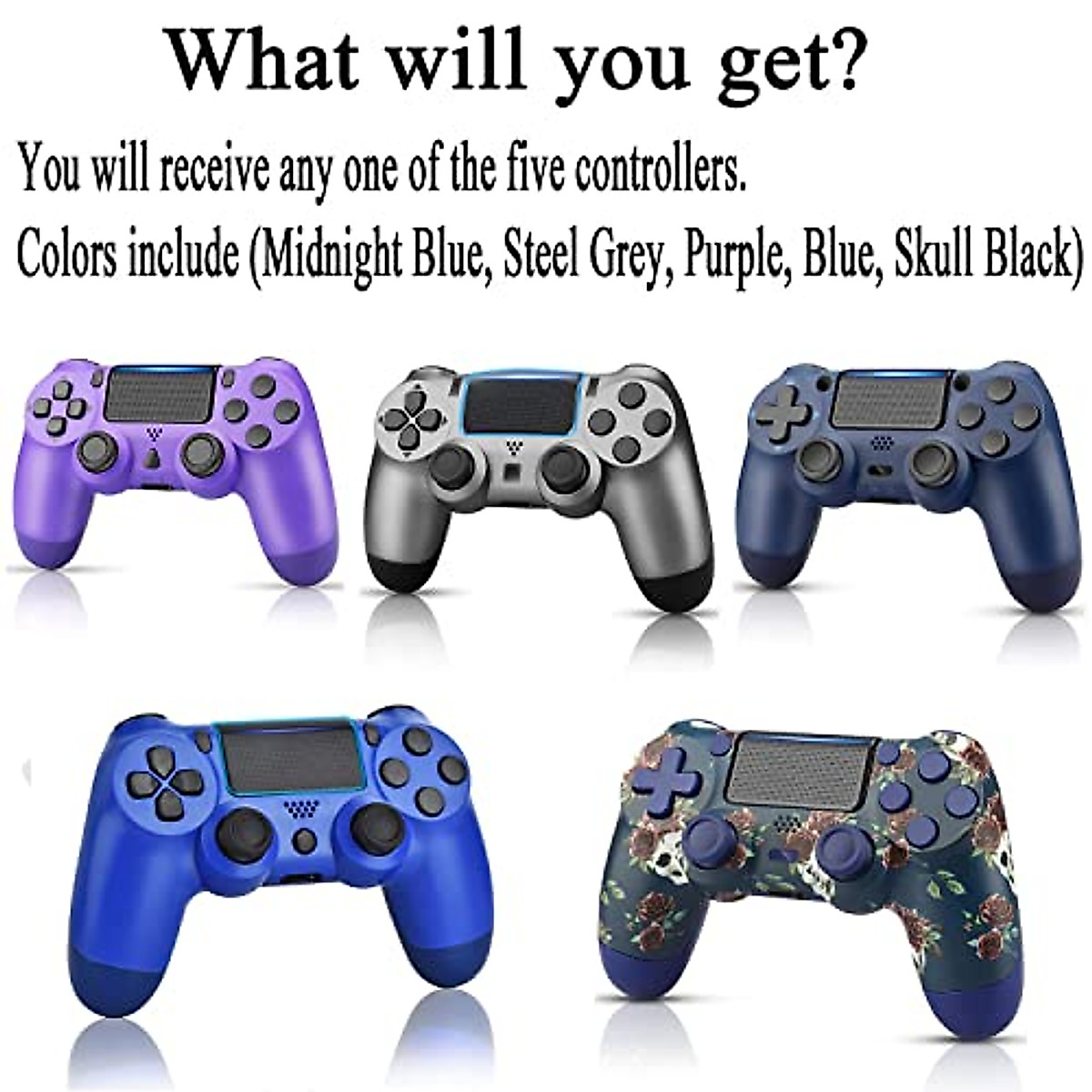 TOPAD Blind Box Wireless Game Controller Compatible for PS4 with Enhanced pa4 Remote Joystick/Audio/Touch pad/Dual Vibration,Compatible with Playstation 4/Slim/Pro Console,for Christmas Birthday Gift