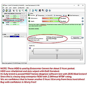 Hitachi WD HGST He10 (HUH721010ALE601) 10TB 7200RPM 128MB Cache SATA 6.0Gb/s 3.5inch Enterprise Hard Drive - 5 Year Warranty (Renewed)