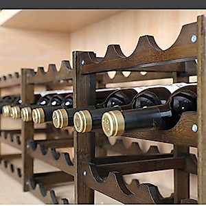 ZYZMH Wooden Wine Rack Cabinet Holder Shelf Free Standing Holders Barware Storage Wine Racks Home Kitchen Bar (Flavor : White-Dinosaur Doodle4, Size : E)