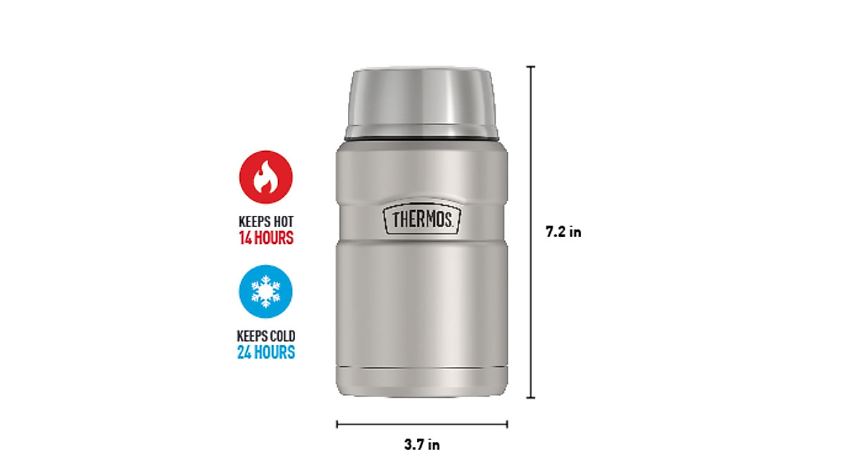 THERMOS Stainless King Food Jar - Keeps Meals Hot or Cold All Day
