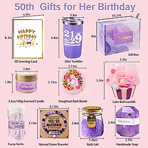 50th Birthday Gifts for Her, 50th Birthday Gifts for Women, Happy 50 Year Old Gift Baskets Ideas for Best Friends Mom Aunt Wife Daughter Sister Girlfriend Coworker Bestie Teacher Unique Gift Box
