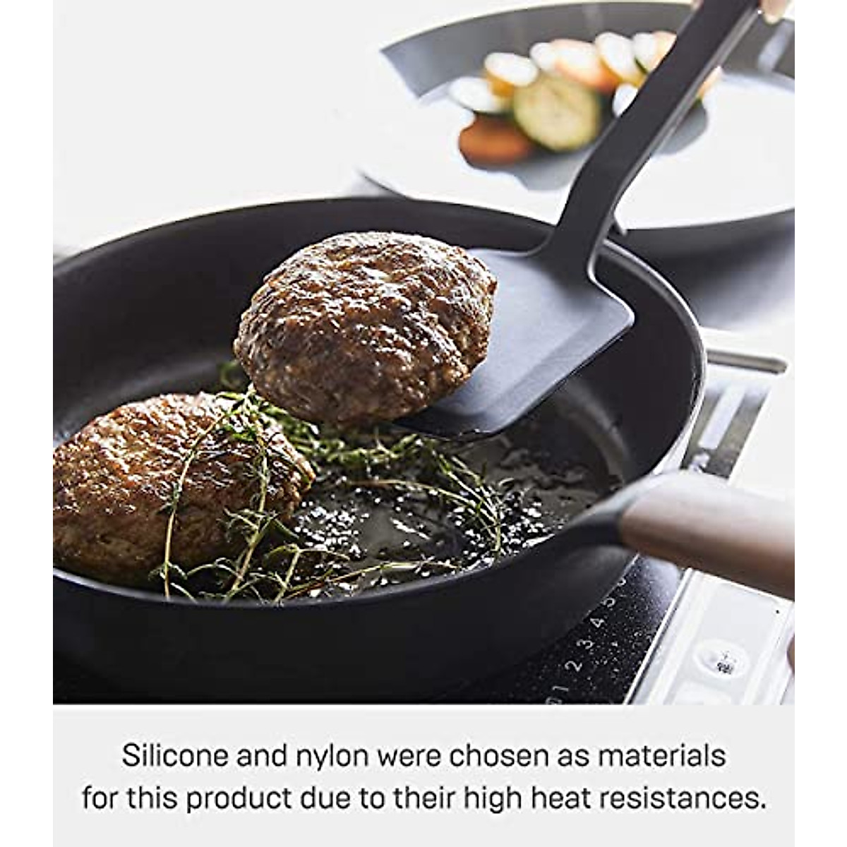 Yamazaki Home Silicone Spatula, Silicone, No Assembly Req., Black