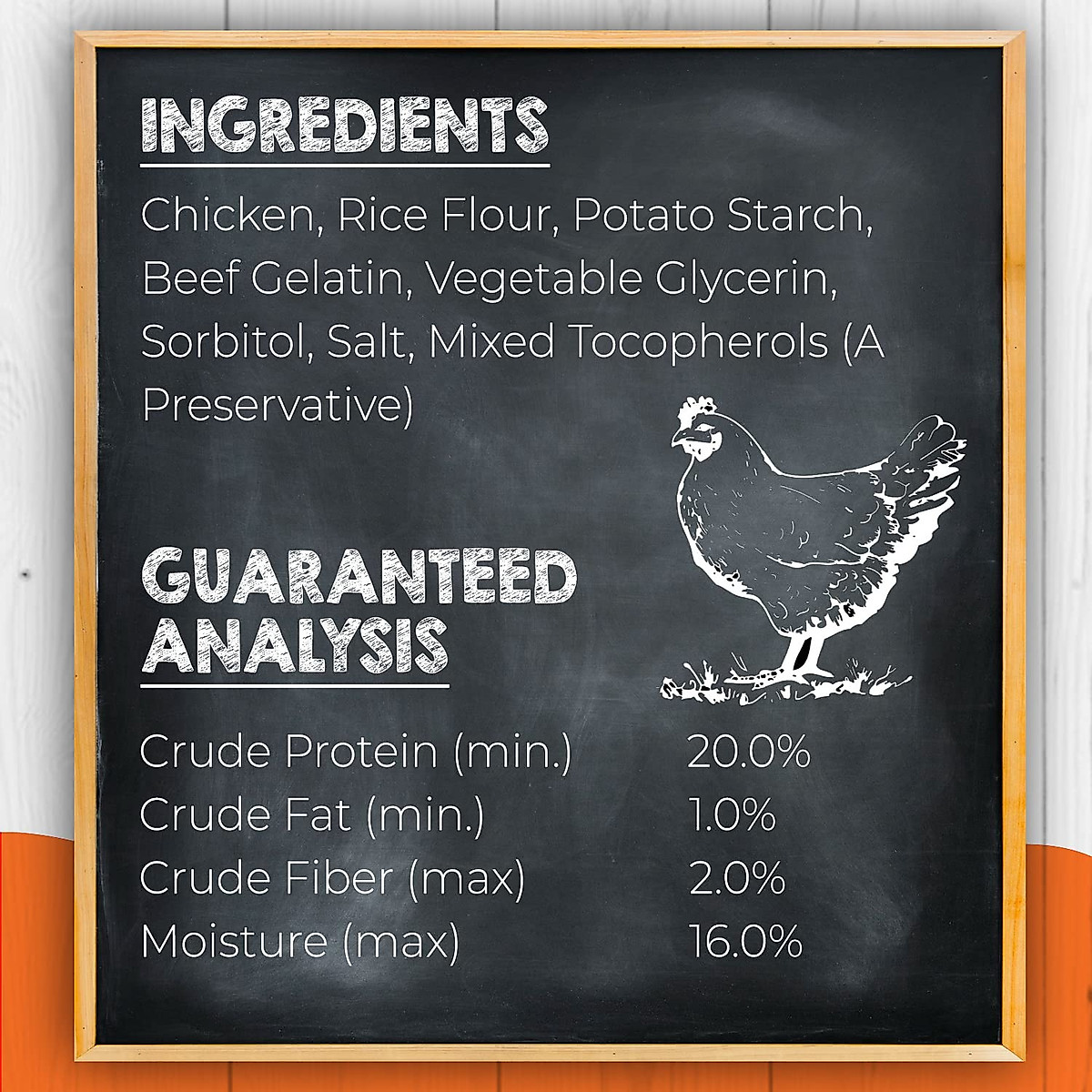 Canine Naturals Chicken Recipe Chew - Rawhide Free Dog Treats - Made From USA Raised Chicken - All-Natural and Easily Digestible - 40 Pack of 5 Inch Stick Chews