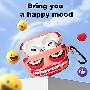 Mulafnxal for Airpods 3 3rd Generation Case Cute 3D Lovely Unique Cartoon for Airpod 3 Silicone Cover Fun Funny Cool Design Fashion Cases for Boys Girls Kids Teen for Air pods 3 (2021) (PK Giant)