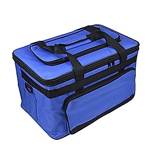 Art Supplies Organizer Bag Art Craft Tool Storage Tote Bag Art Supplies Carrying Bag Case Artist Travel Carrier Bag Paint Box Large Capacity，dark blue，18.5x11.8x10.6inch(47x30x27cm) (STMEUBO015)
